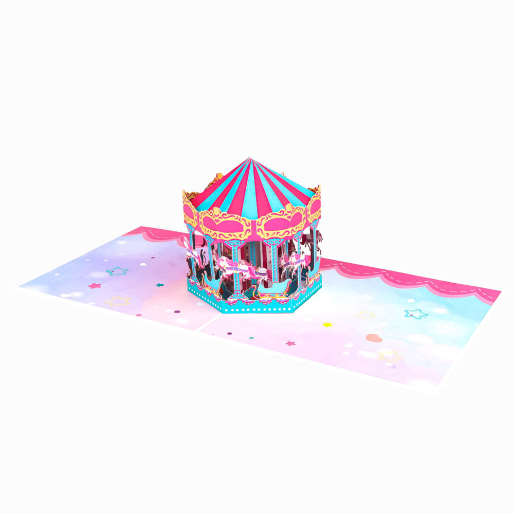 Birthday Carousel Pop-Up Card – CardPop.co.uk