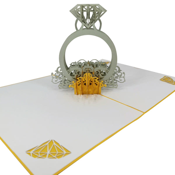 Diamond Ring Pop-Up Card – CardPop.co.uk