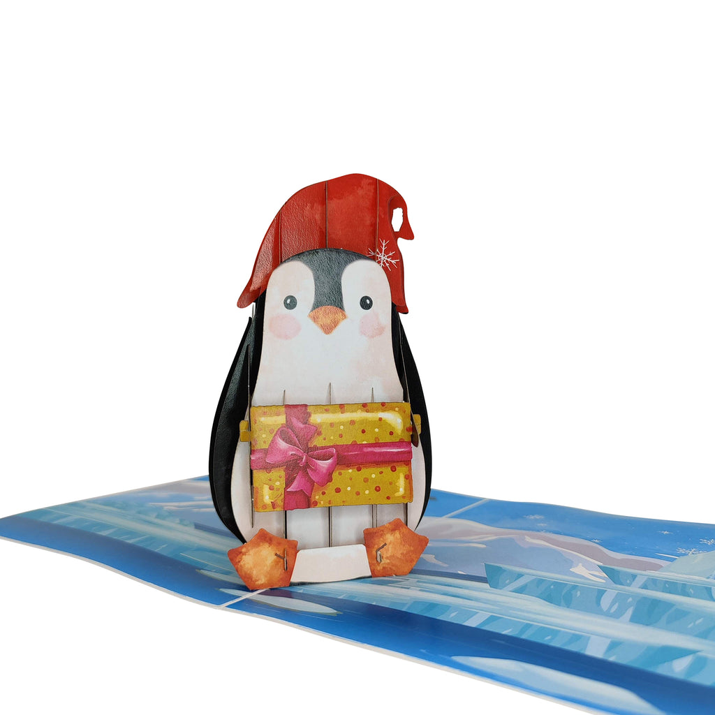 Christmas Penguin Pop-Up Card – CardPop.co.uk