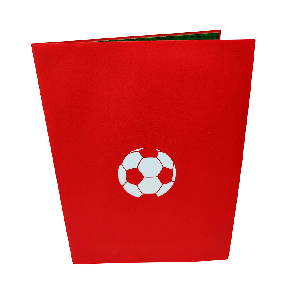 Red Football & Goal Pop-Up Card – CardPop.co.uk